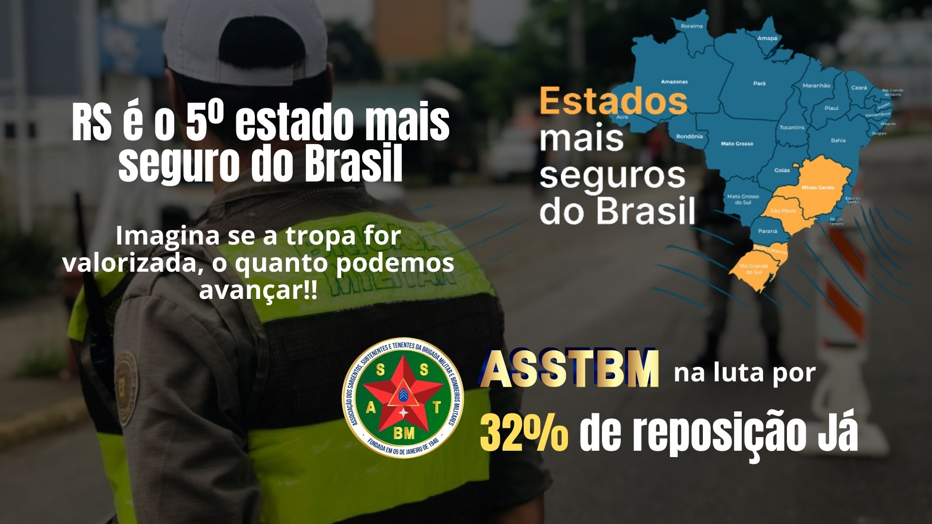 RS é o 5º estado mais seguro do Brasil aponta IBGE