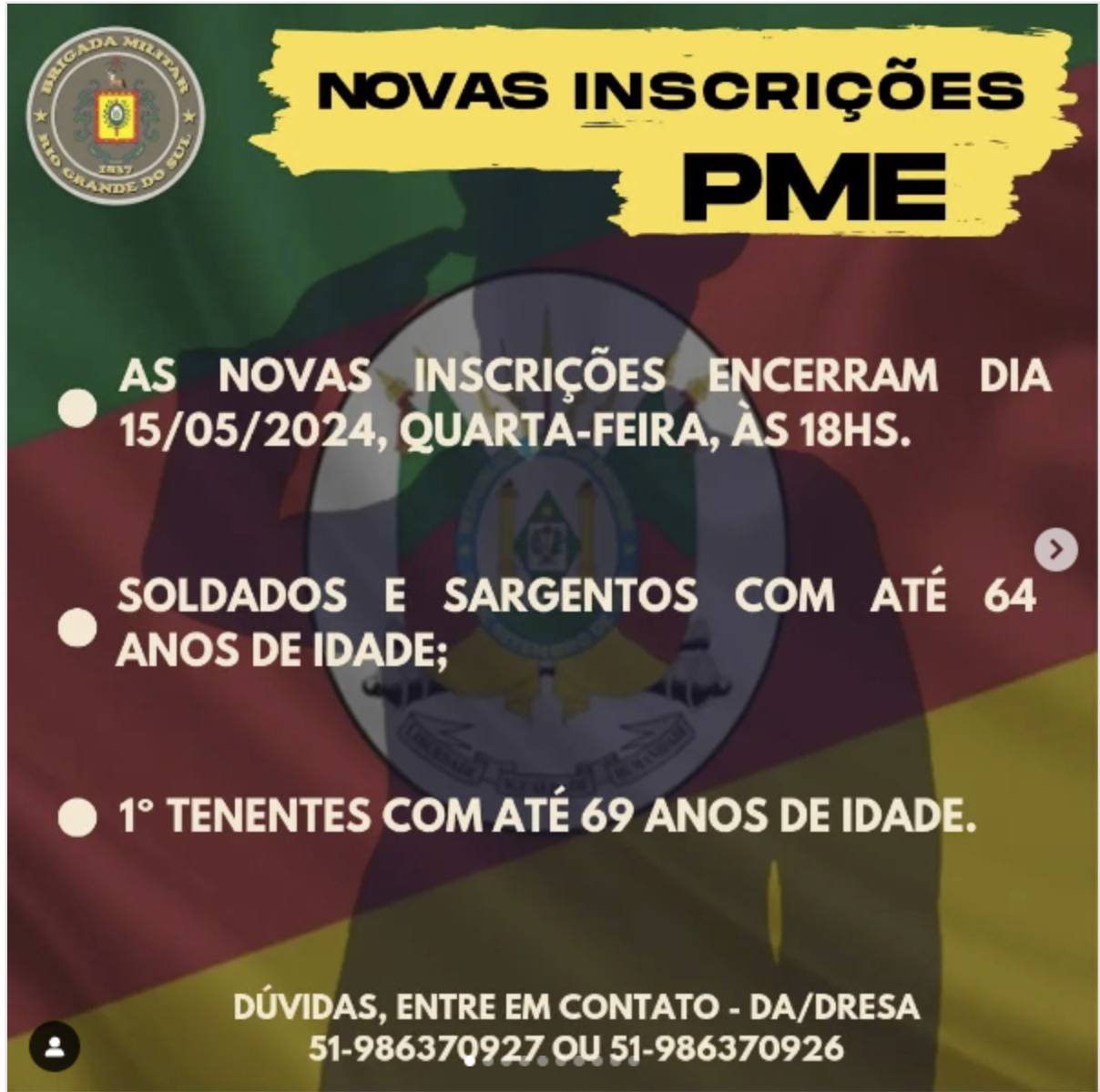 BM prorroga até dia 15 inscrições para o Programa Mais Efetivo (PME)
